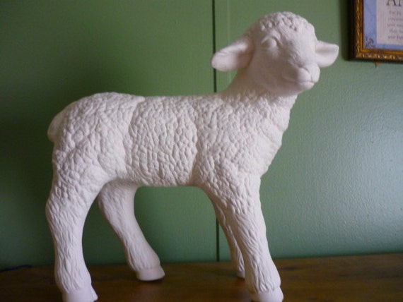 Ceramic Spring Lamb Standing - Etsy