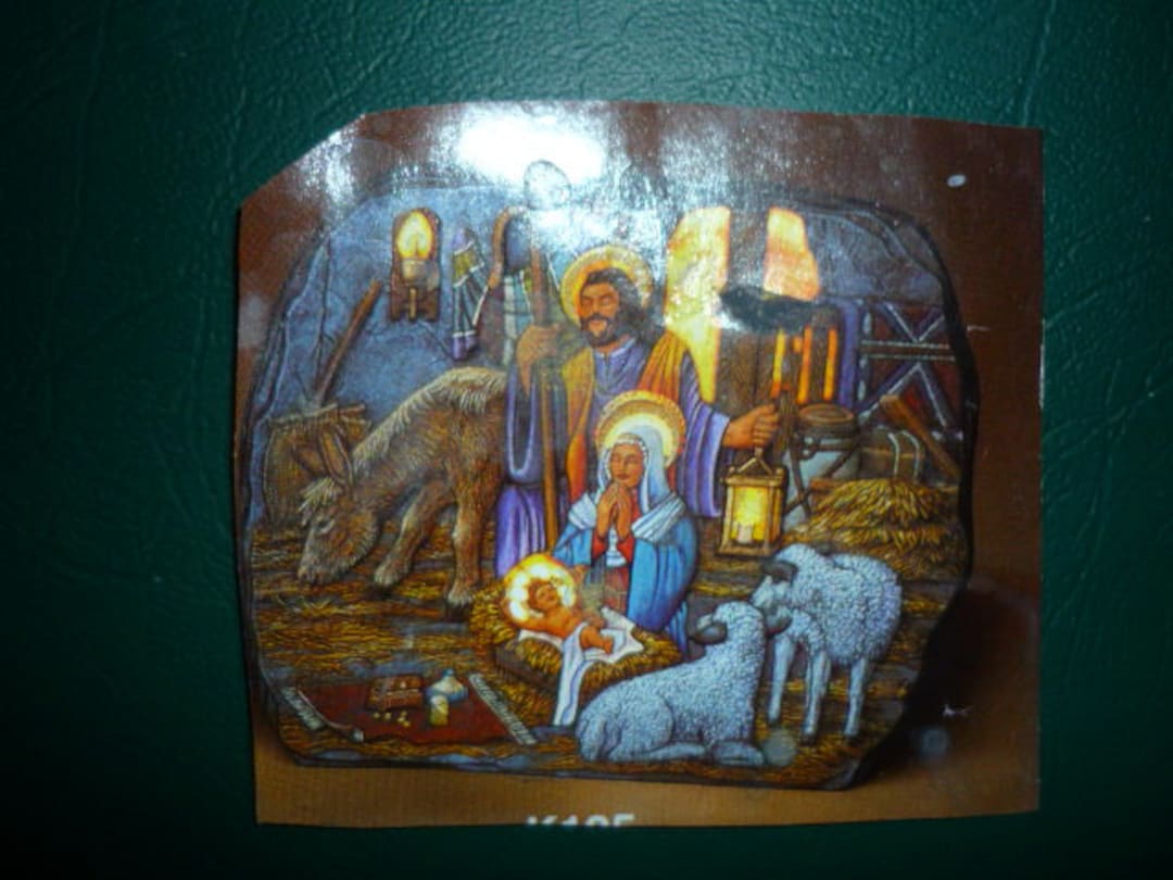 Rock With Nativity Scene Ready to Paint - Etsy