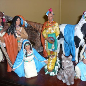 Ceramic American Indian Nativity Set Ready to Paint - Etsy