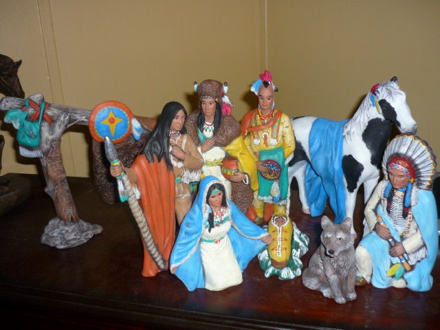 Ceramic American Indian Nativity Set Ready to Paint - Etsy