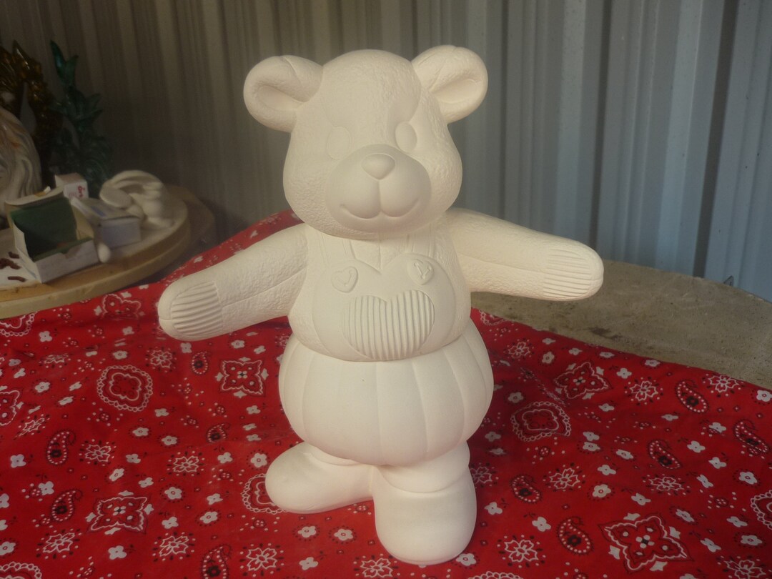 Bloomer Bear Candy Dish Ready to Paint - Etsy