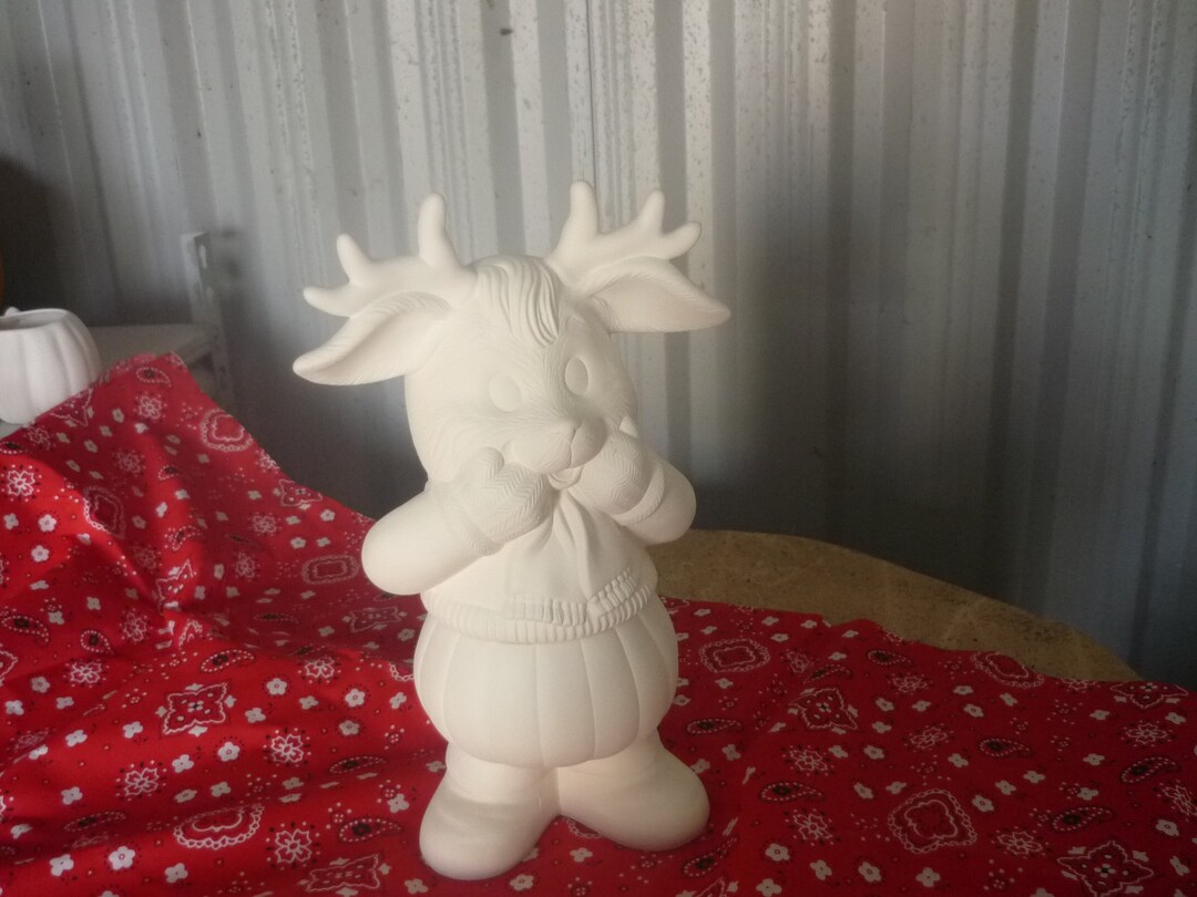 Too Cute Deer Candy Dish Ready to PAINT - Etsy