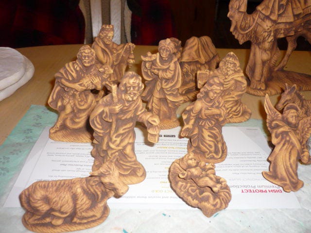 Old World Nativity Set Ready to Paint - Etsy