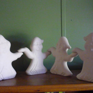 Ready to Paint Ceramic Dona 4 Hand N' Hand Ghosts - Etsy