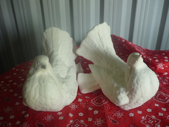 2 grandes palomas listas para pintar | Etsy