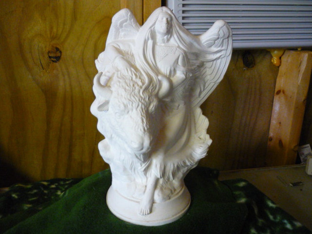 Ready to Paint Indian Angel With Buffalo - Etsy