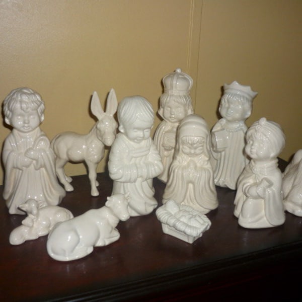 Ceramic Nativity Set - Etsy