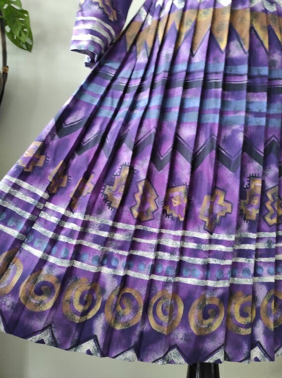 80's-90's Terry Ellen purple/black/white/blue/caramel… - Gem