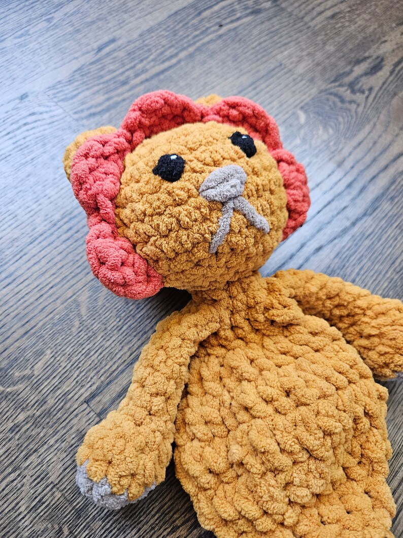 Crochet Lion Snuggle Buddy - Handmade Lion Lovey - Etsy