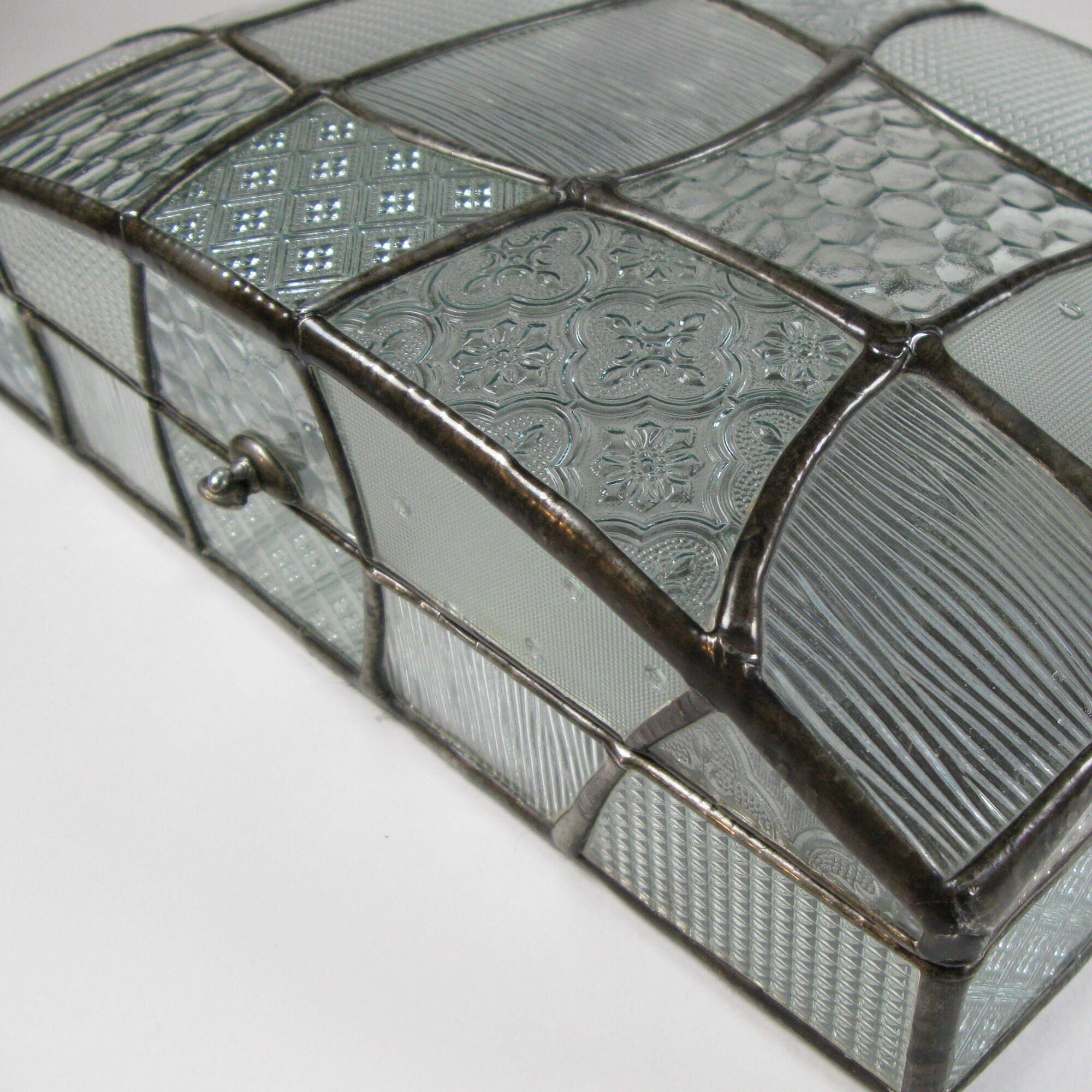 Large Dome Jewelry Box - Art Deco Style Patchwork - Etsy