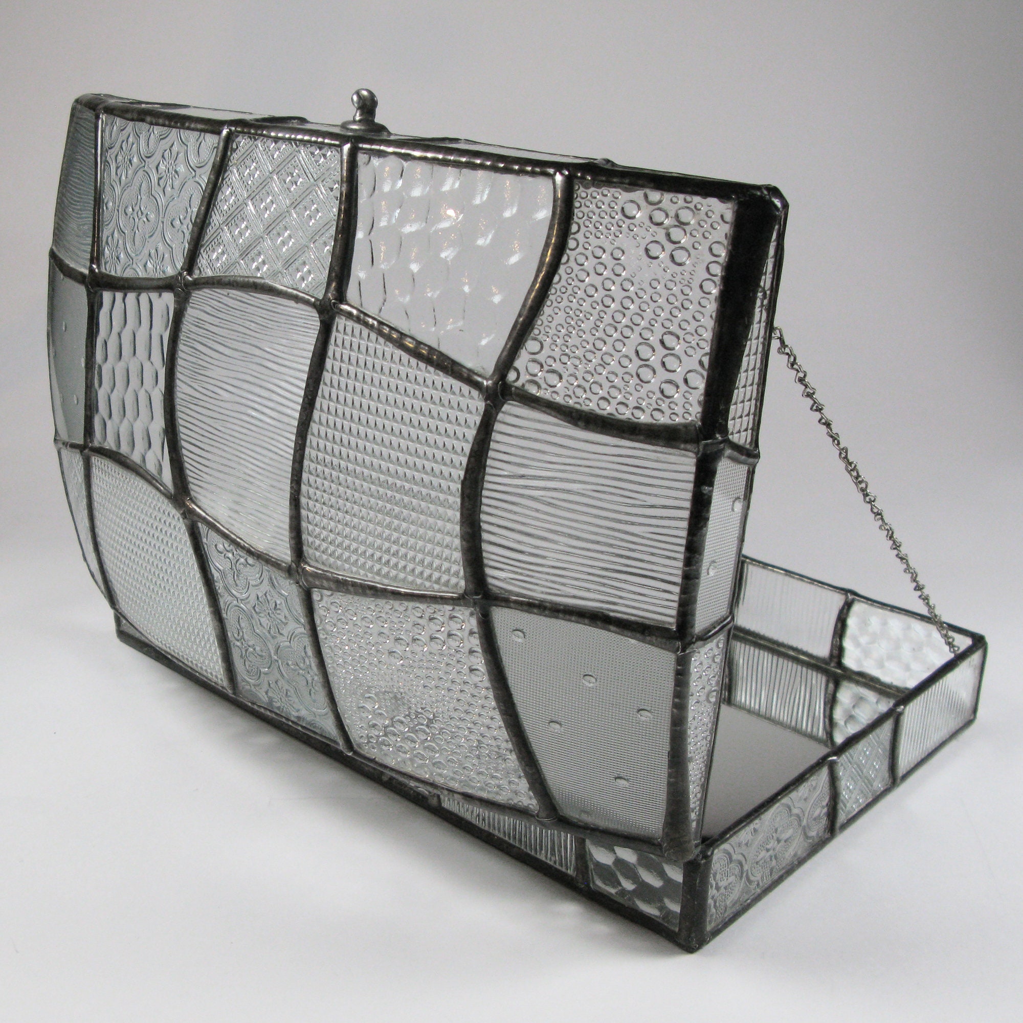 Large Dome Jewelry Box - Art Deco Style Patchwork - Etsy