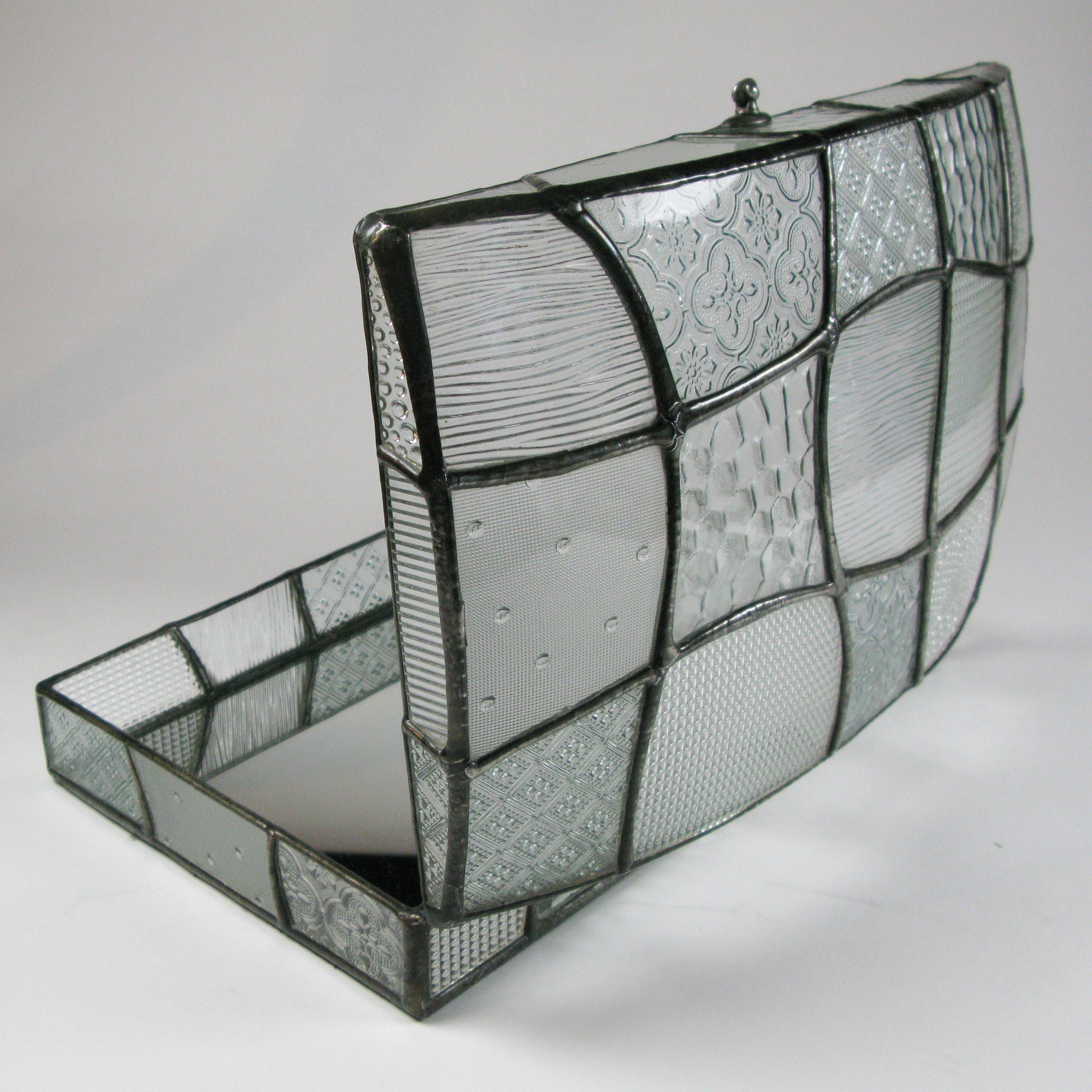 Large Dome Jewelry Box Art Deco Style Patchwork - Etsy