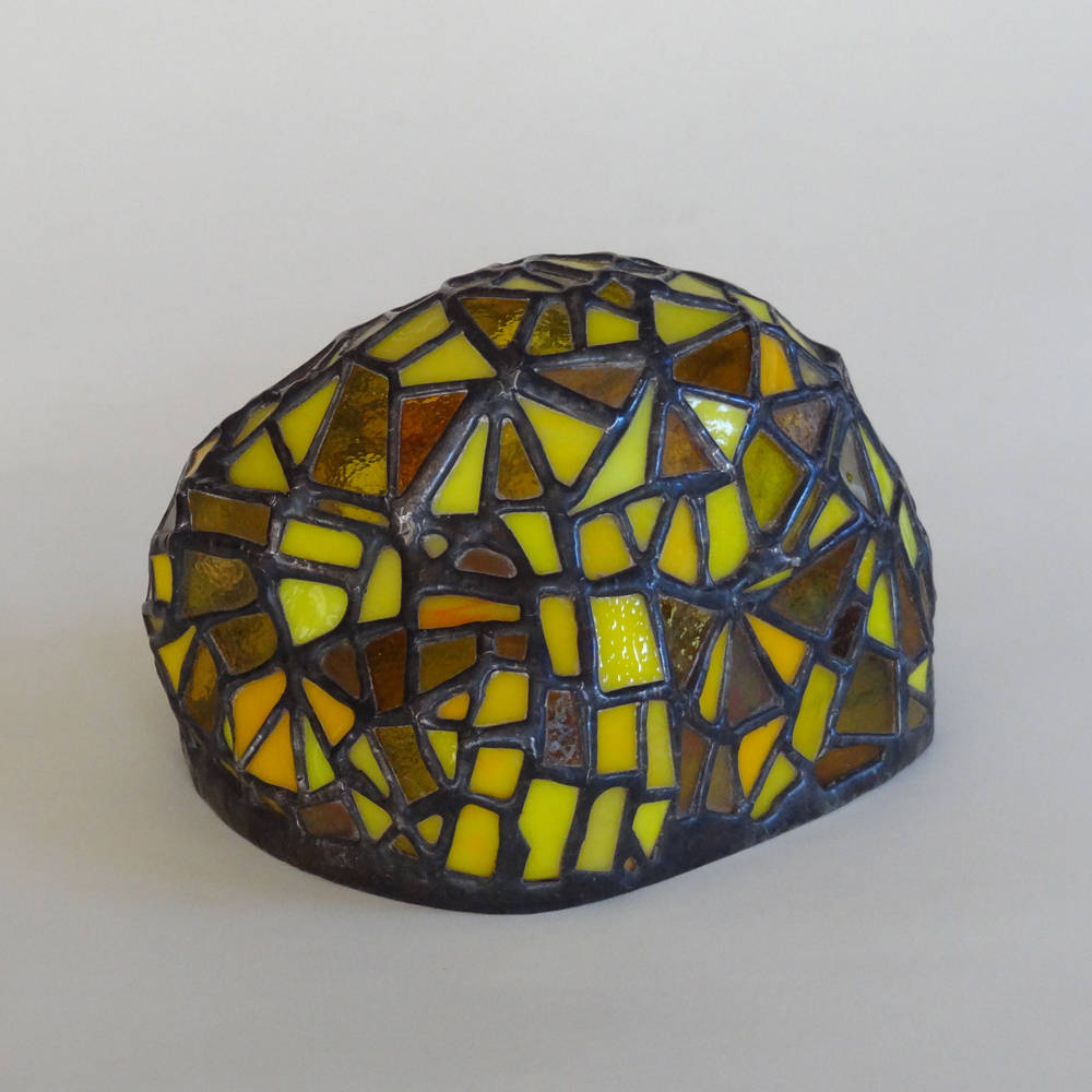 Yellow Rock Art Glass Sculpture - Etsy
