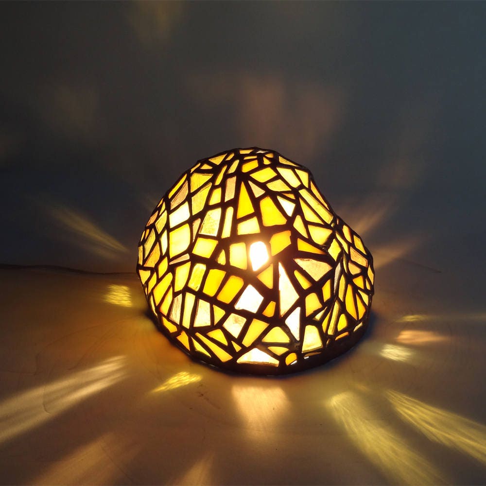 Yellow Rock Art Glass Sculpture - Etsy