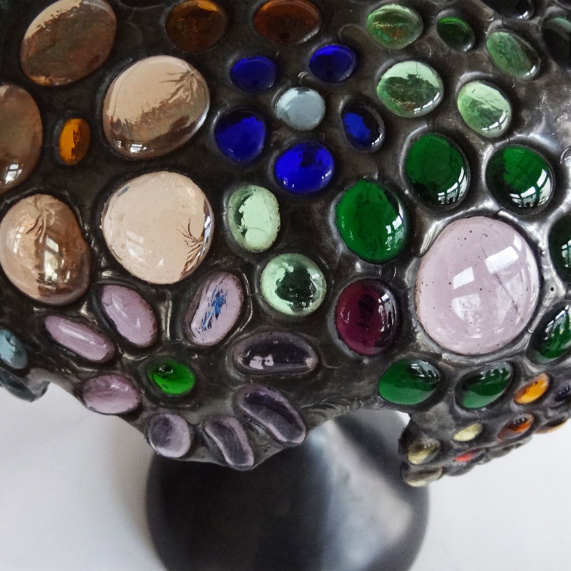 Stained Glass Table Lamp Multi Colored Jewels One of a - Etsy