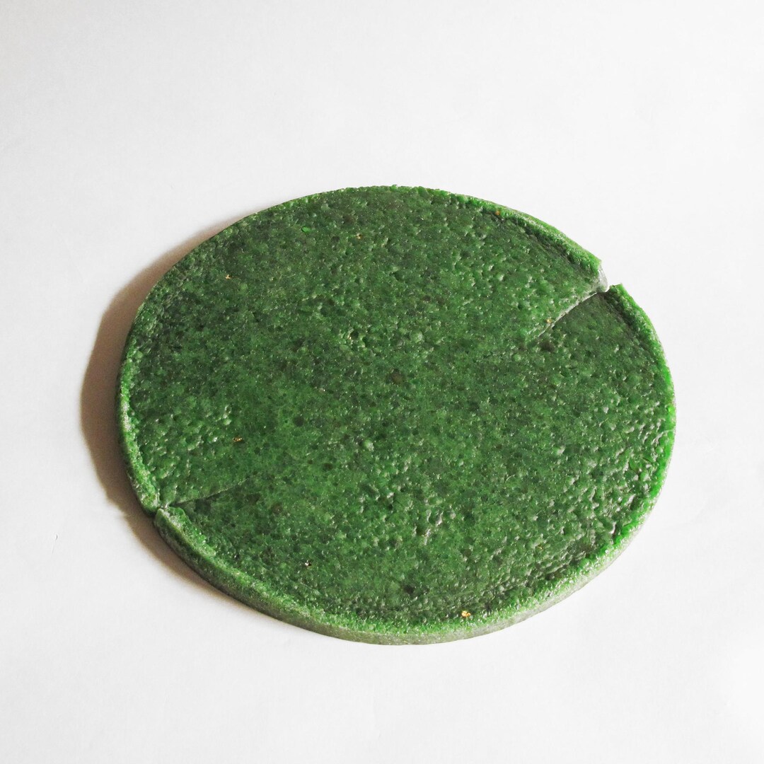 Large Fused Glass Tile - Round and Thick - Made of "heineken" Beer ...