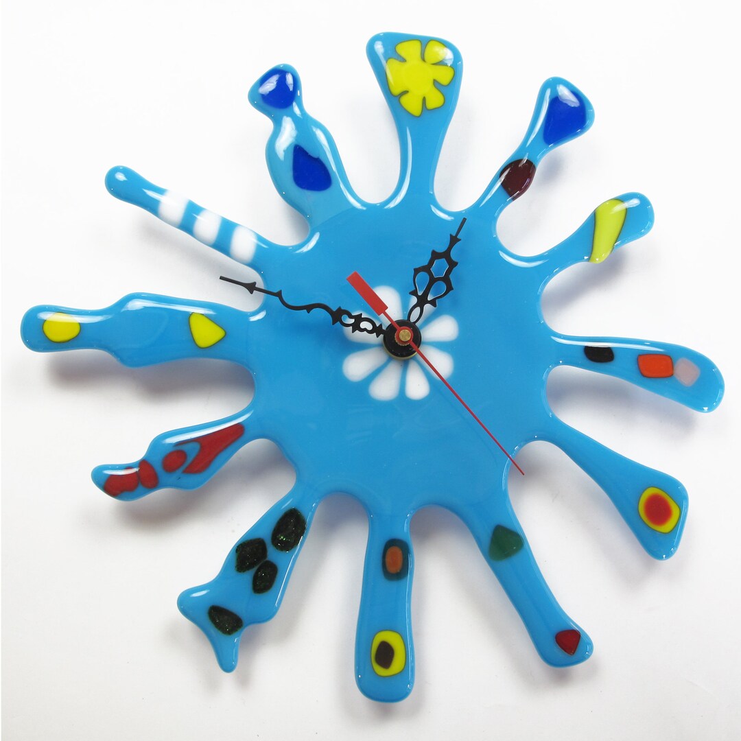 Whimsical Clock Collection Turquoise and Multicolor - Etsy
