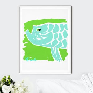 Fish Art Print by Kelly Tracht, Tarpon Painting, Wall Art, Nautical ...