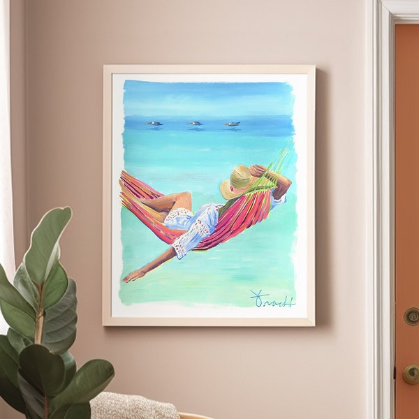 Beach Hammock Art - Etsy