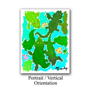 Preppy Gator Print Gator Pond Green Aqua Pink Lilly Flowers by Kelly ...