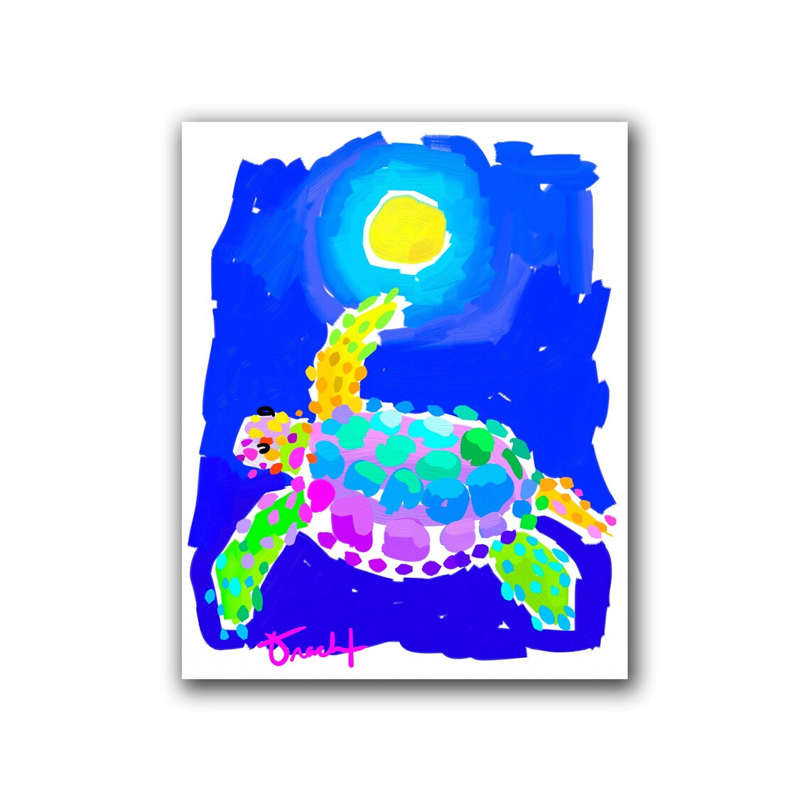 Preppy Sea Turtle Art Print Wall Art Matisse. Metal Wall Art, Animal ...