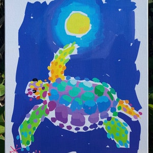 Preppy Sea Turtle Art Print Wall Art Matisse. Metal Wall Art, Animal ...