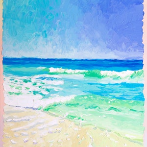 Crystal Sea Beach Painting by Kelly Tracht, Seascape Poster, Beach View ...