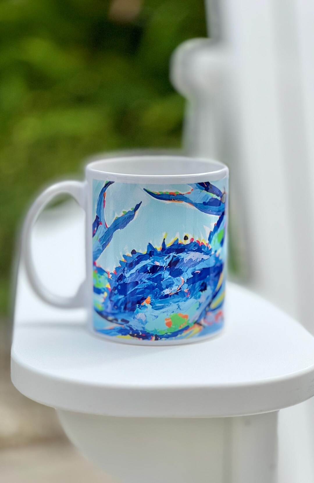 Blue Crab Coffee Mug by Kelly Tracht, Whimsical and Colorful Coastal ...