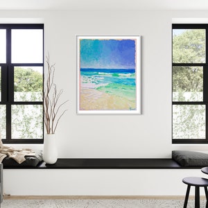 Crystal Sea Beach Painting by Kelly Tracht, Seascape Poster, Beach View ...