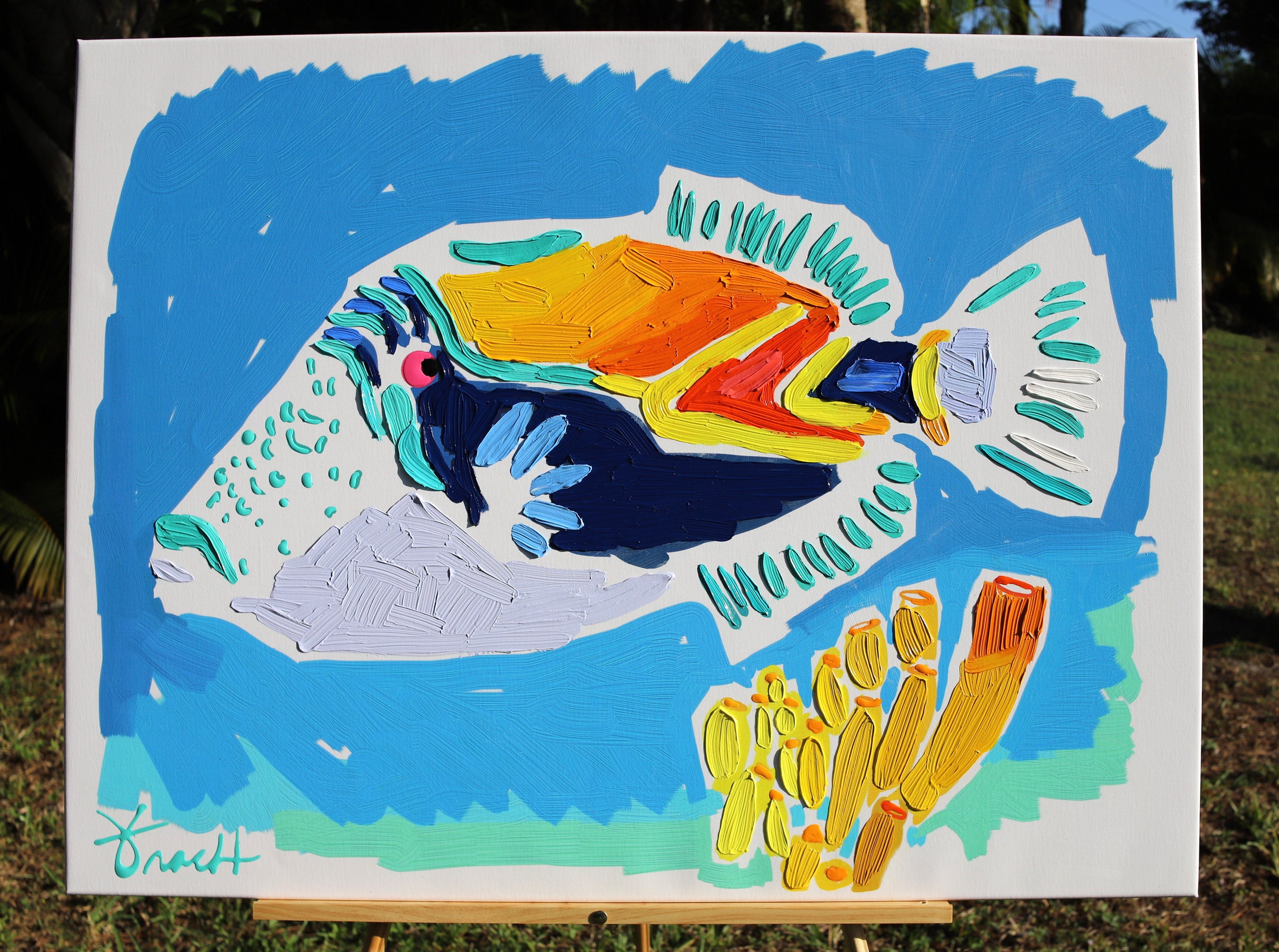 Trigger Fish Art Print by Kelly Tracht, Hawaiian Fish, Coral Reef ...