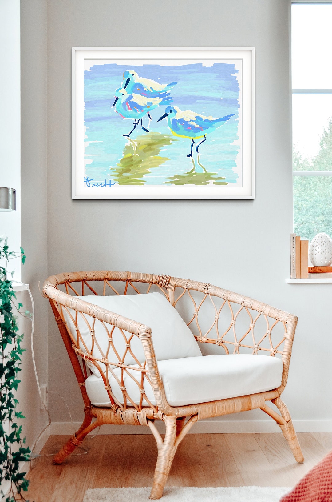 Three Sandpipers Running From Waves on Beach by Kelly Tracht - Etsy