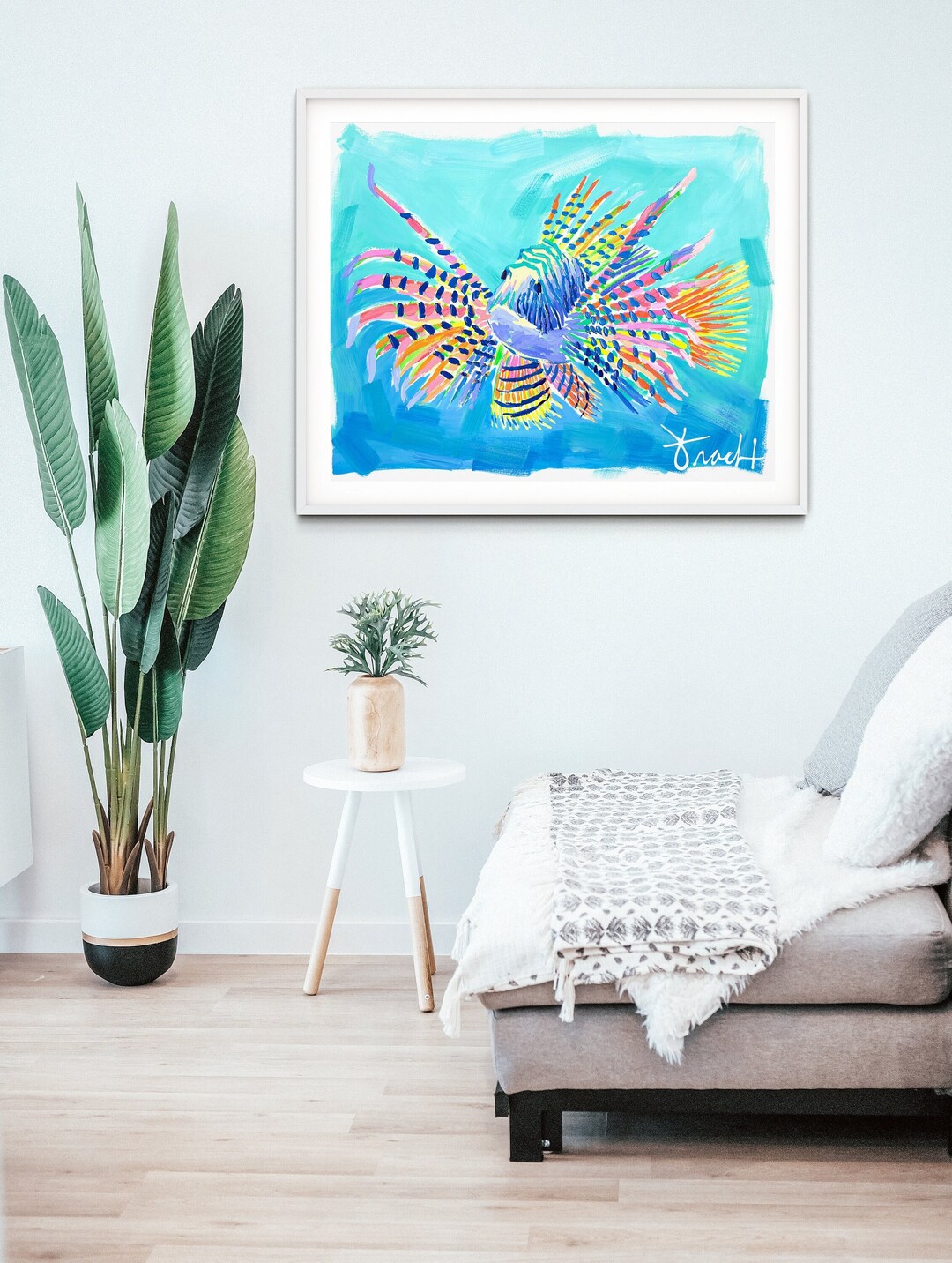 Lionfish Print by Kelly Tracht, Lilly Bedroom, Ocean, Watercolor, Wall ...