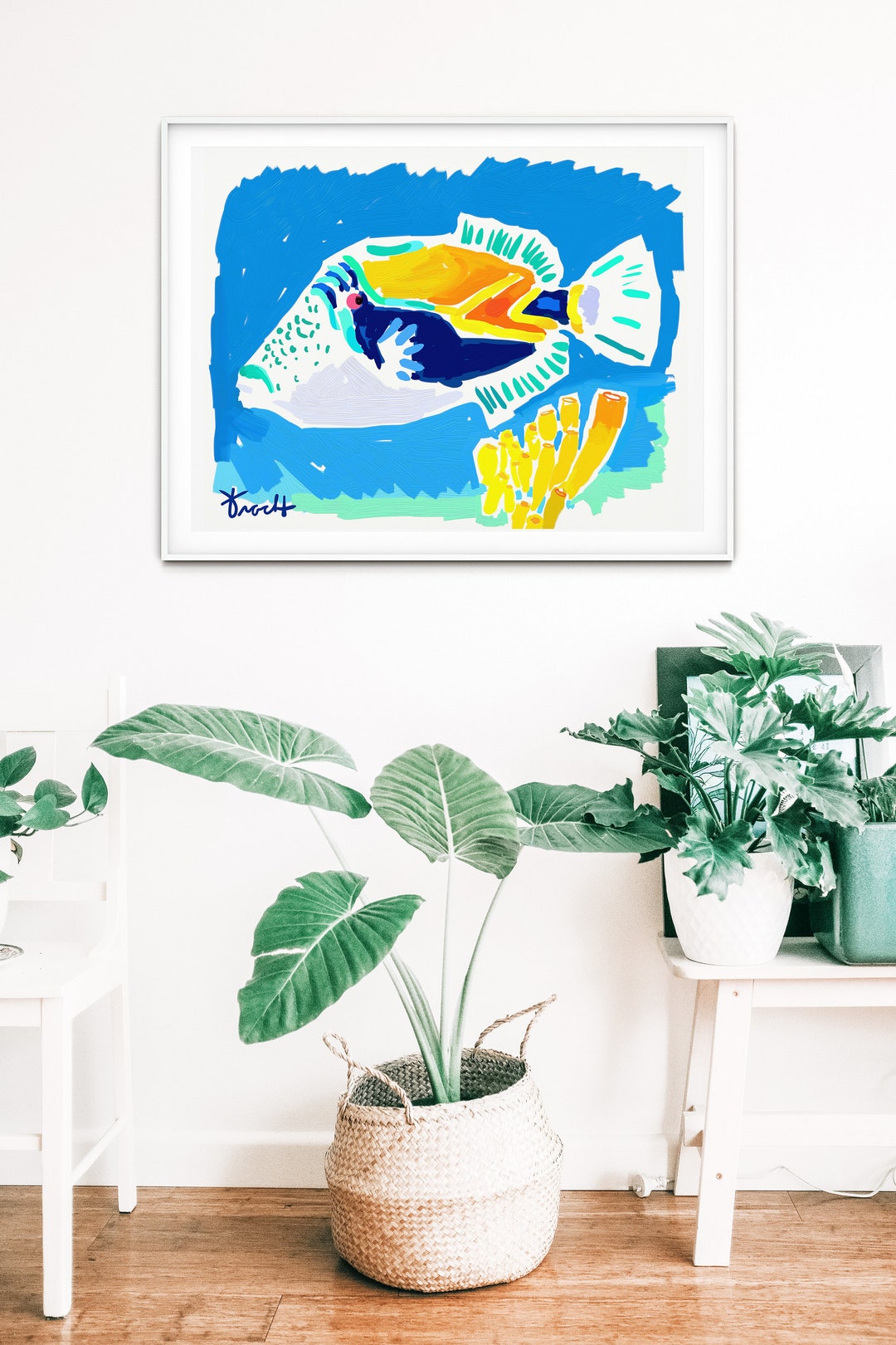 Trigger Fish Art Print by Kelly Tracht, Hawaiian Fish, Coral Reef ...
