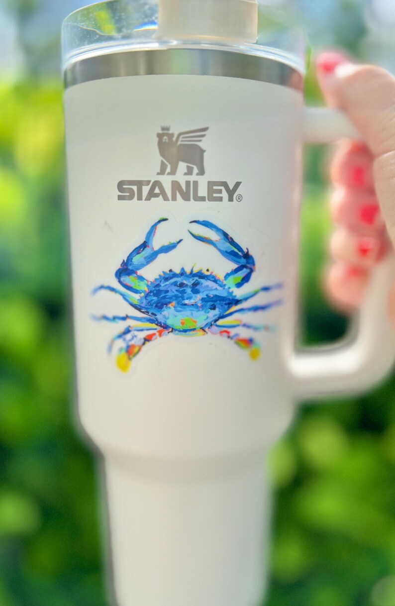 Blue Crab Sticker, Die Cut Vinyl, Thick High Quality, Colorful and ...
