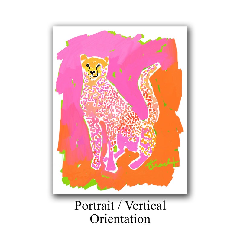Preppy Leopard Print, Pink Cheetah Jungle Animal Art by Kelly Tracht ...