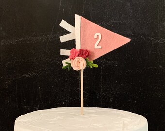 Pennant Cake Topper - Etsy