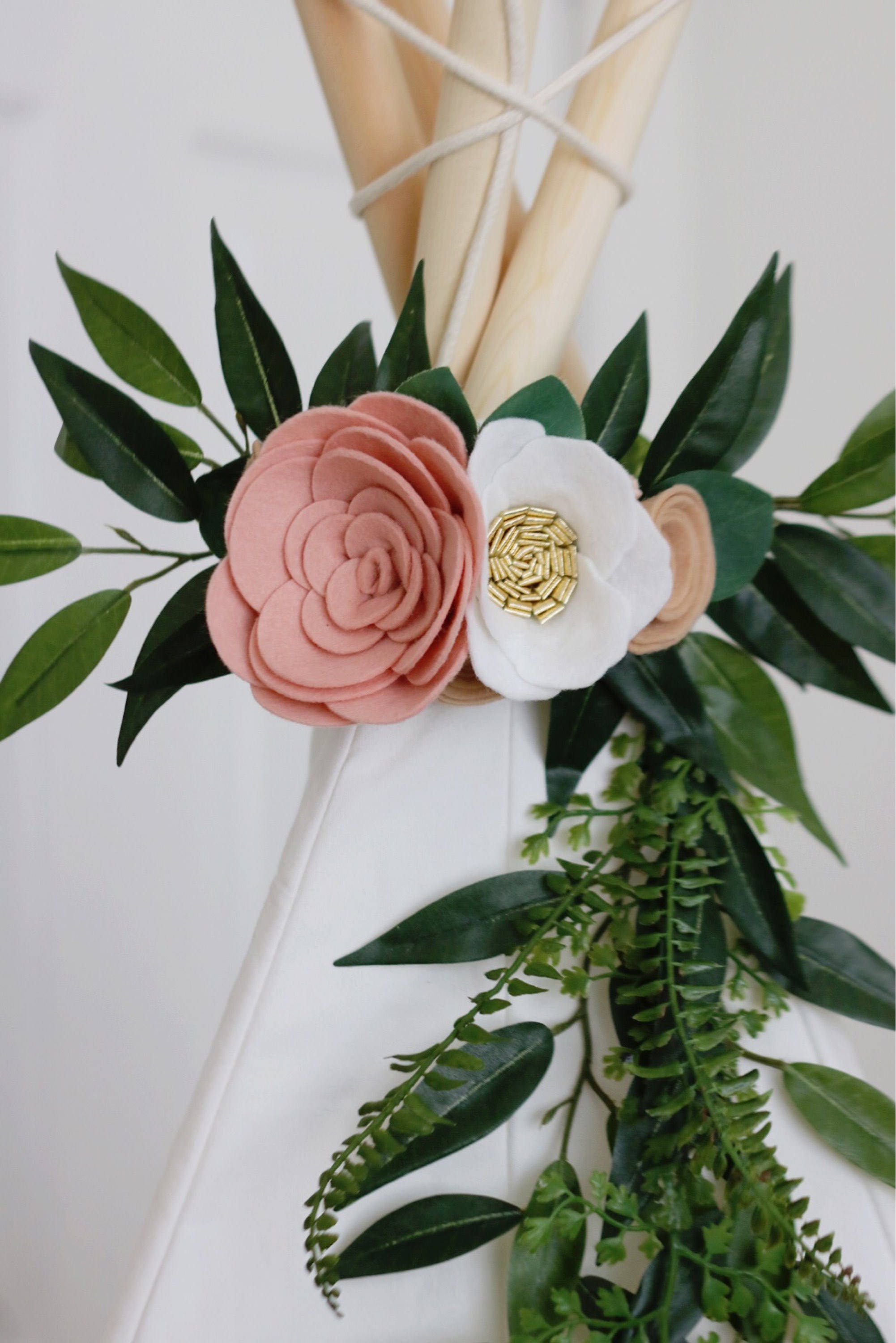 Teepee Topper Teepee Toppers Felt Flower Teepee Topper | Etsy