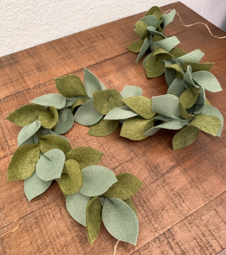 Felt Leaf Garland Felt Garland Leafy Garland Felt - Etsy