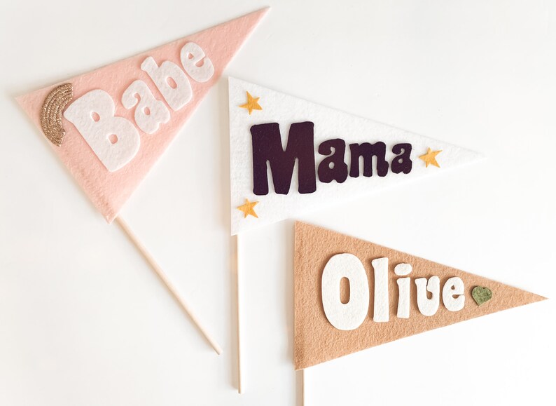 Groovy Custom Felt Pennant Flags Custom Pennants Custom | Etsy