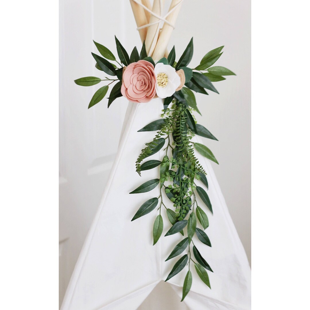 Teepee Topper || Teepee Toppers || Felt Flower Teepee Topper || Teepee ...