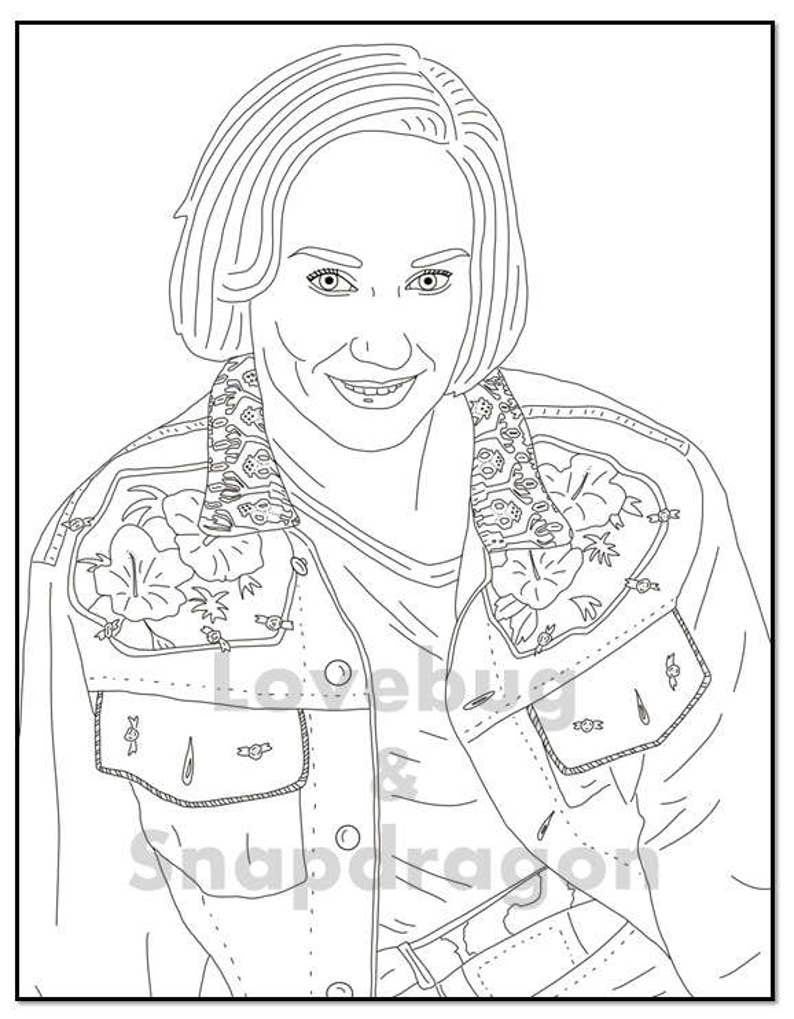 Roseanne Digital Coloring Book // Instant Print PDF File - Etsy