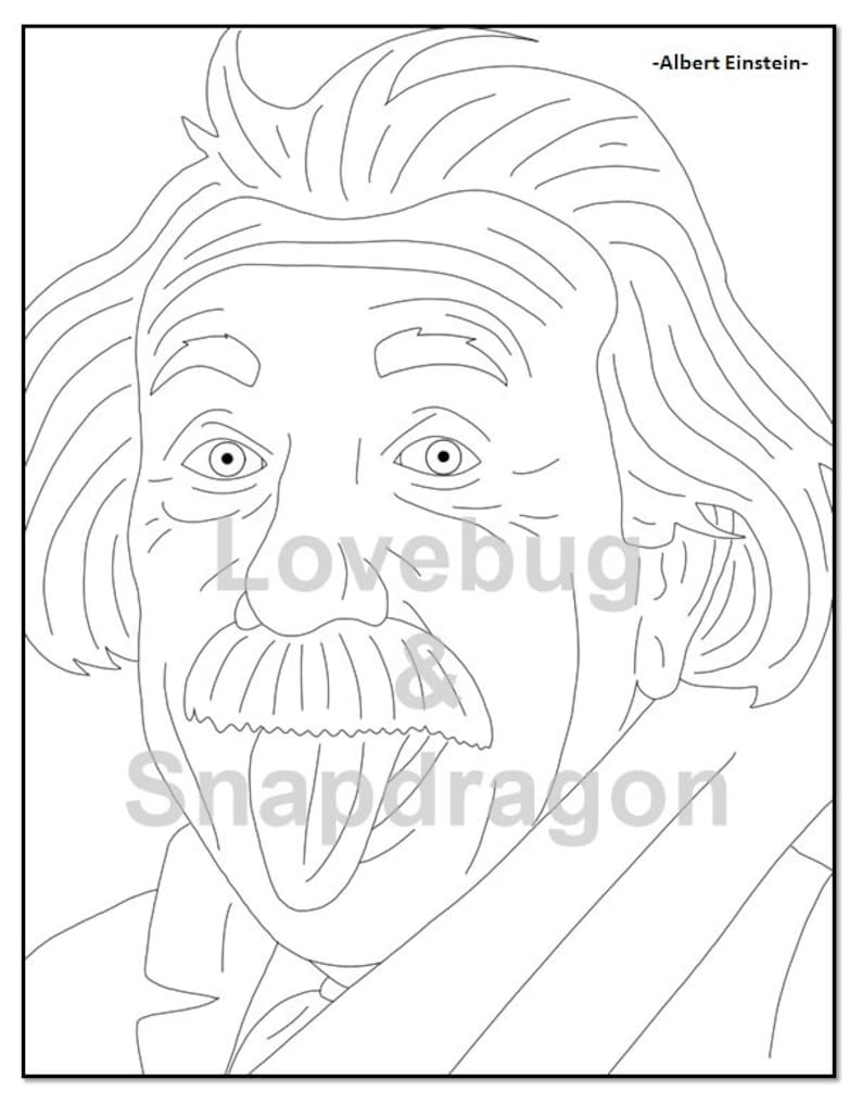 Famous Scientists Coloring Book// Instant Printable Digital - Etsy