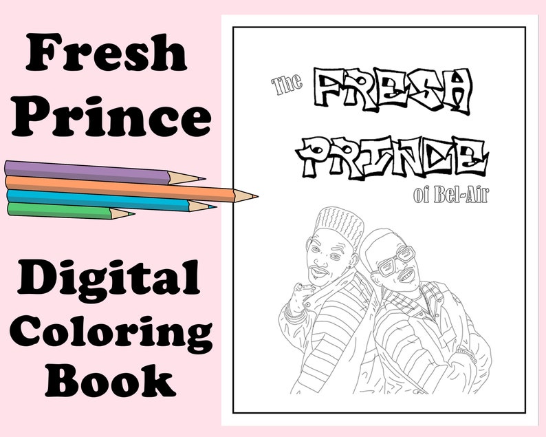 Fresh Prince of Bel-air Coloring Book // Instant Printable - Etsy Canada