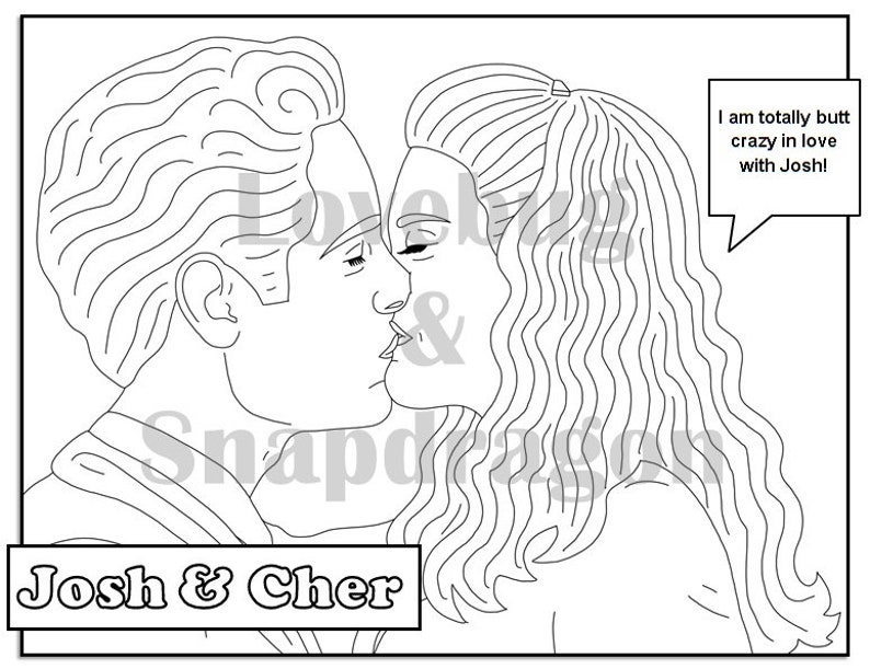 Clueless Digital Coloring Book // Instant Print Digital PDF - Etsy