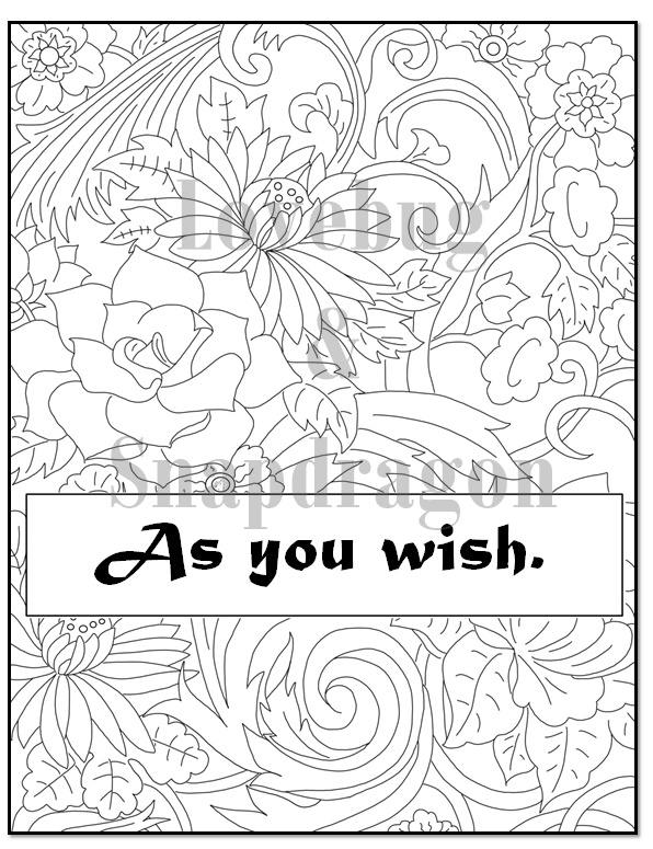 The Princess Bride Coloring Book // Instant Printable Digital | Etsy
