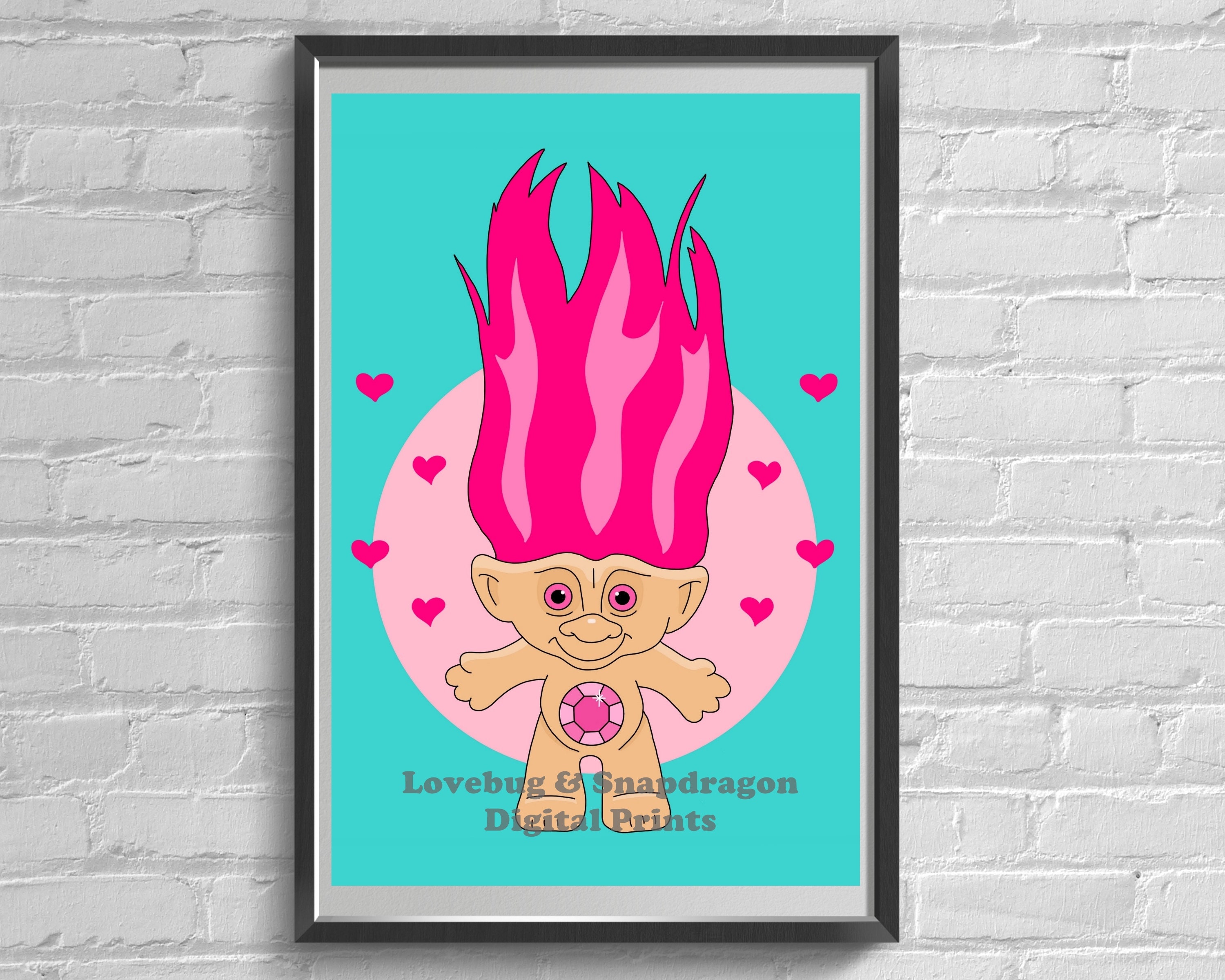 90s Troll Doll Digital Print // Printable Wall Art, Poster, Digital ...