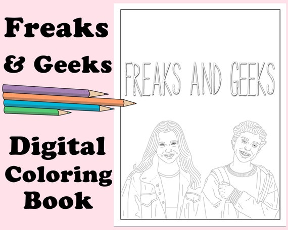 Freaks and Geeks Digital Coloring Book // Instant Print PDF | Etsy