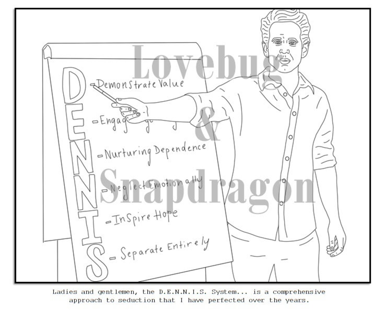 It's Always Sunny Coloring Book: Hand-drawn TV Show Art (printable PDF ...