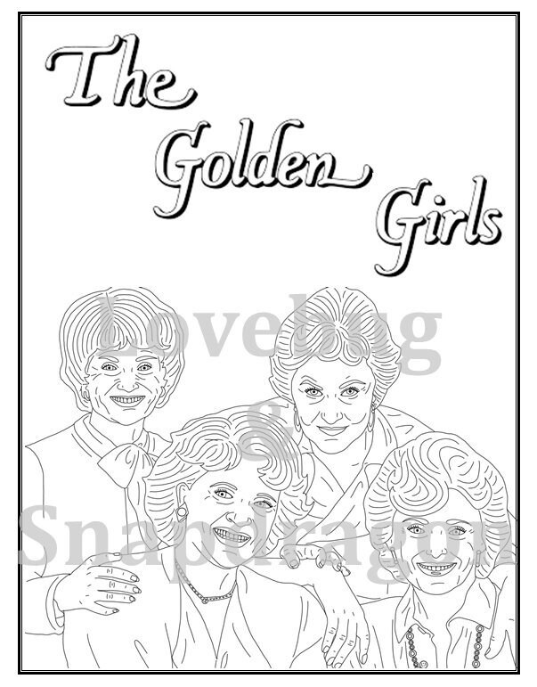 Golden Girls Coloring Book // Instant Printable Digital File | Etsy