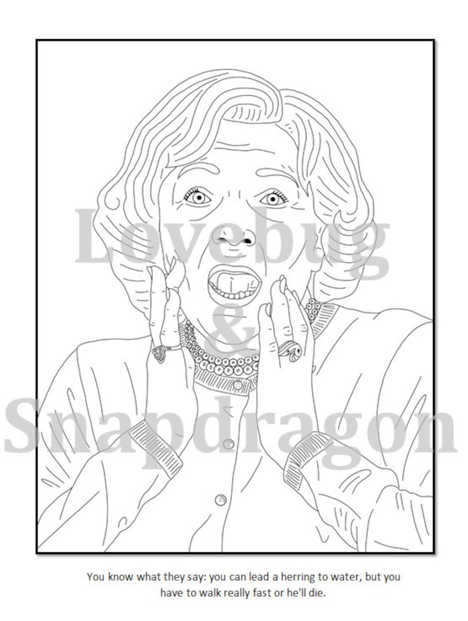 Golden Girls Digital Coloring Book // Instant Printable PDF - Etsy